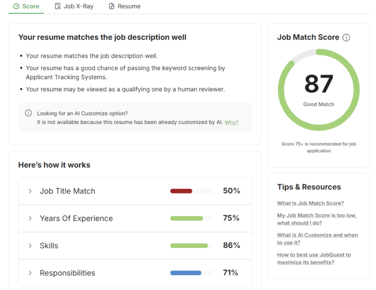 What's your Job Match Score?